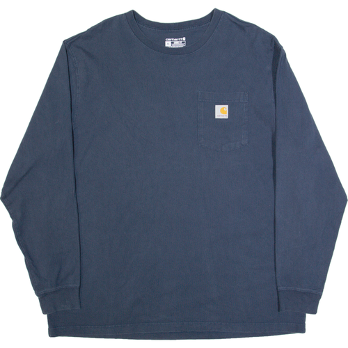 Loopi | CARHARTT Loose Fit Mens T-Shirt Blue Long Sleeve XL | Realry