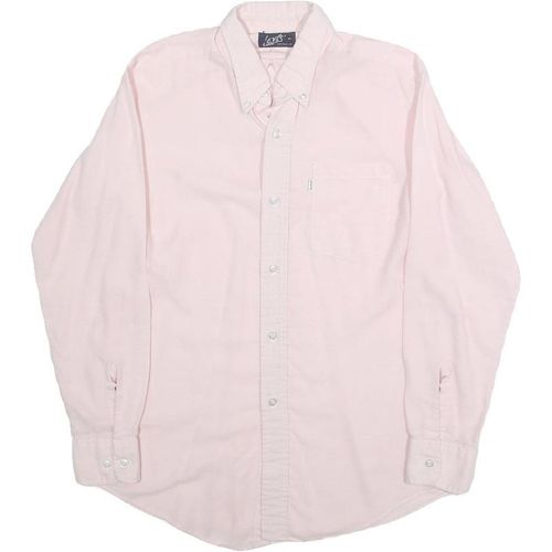 Loopi | LEVI'S Mens Pink Cotton Button-Down Shirt M Classic Fit Casual ...