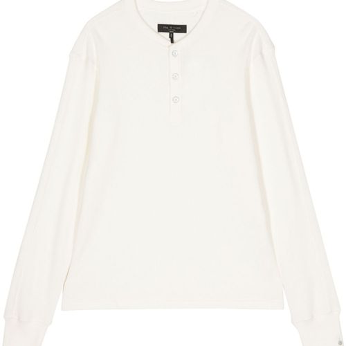 RAG & BONE | waffle-knit long-sleeve T-shirt - White | Realry