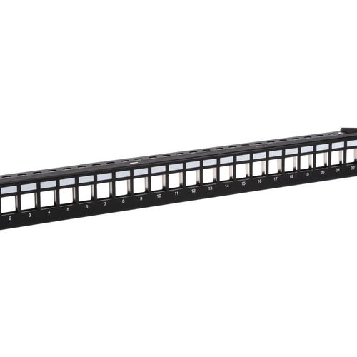 Monoprice | 24-port Blank Keystone Shielded Patch Panel, 1U, with Wire ...