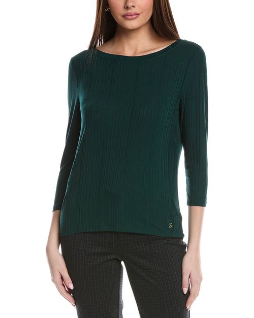 St.John | Sleek Rib Jersey Knit Top | Realry