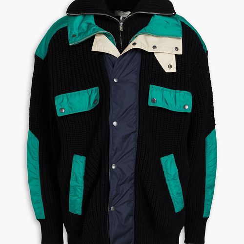 Isabel Marant | Darius shell-trimmed ribbed wool-blend jacket | Realry