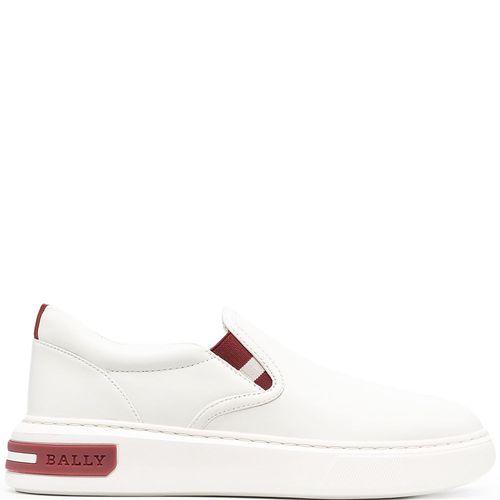 Bally | Mya striped band slip-on sneakers - White | Realry