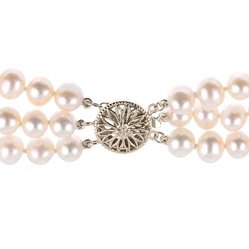 Imperial Pearls by Josh Bazar | "Sterling Silver 6-7mm Cultured Pearl 3 ...