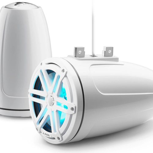 JL Audio | "M3 7.7"" Gloss White Enclosed Coaxial Marine Speakers With ...