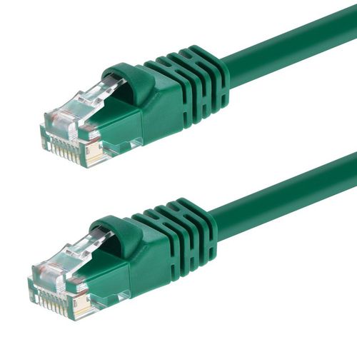 Monoprice | Cat6 50ft Green Patch Cable, UTP, 24AWG, 550MHz, Pure Bare ...