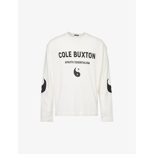 Cole Buxton | Mens Vintage White Yin-yang Graphic-print Cotton-jersey T ...