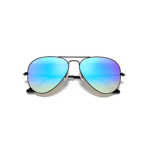 Ray-Ban | Ray-Ban Aviator Flash Lenses Gradient Sunglasses Black Frame ...