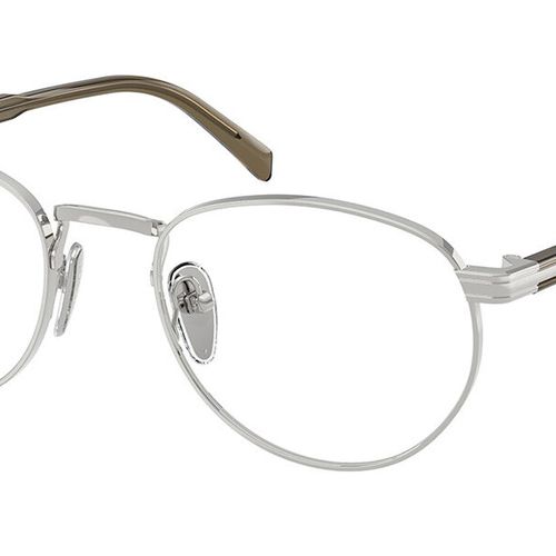 Prada | Prada PR B52V 11U1O1 Men's Eyeglasses Silver Size 51 - Blue Light Block Available | Realry