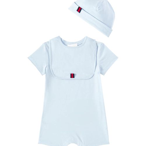 Gucci Kids | Gucci Kids Baby cotton playsuit, bib, and hat set | Realry